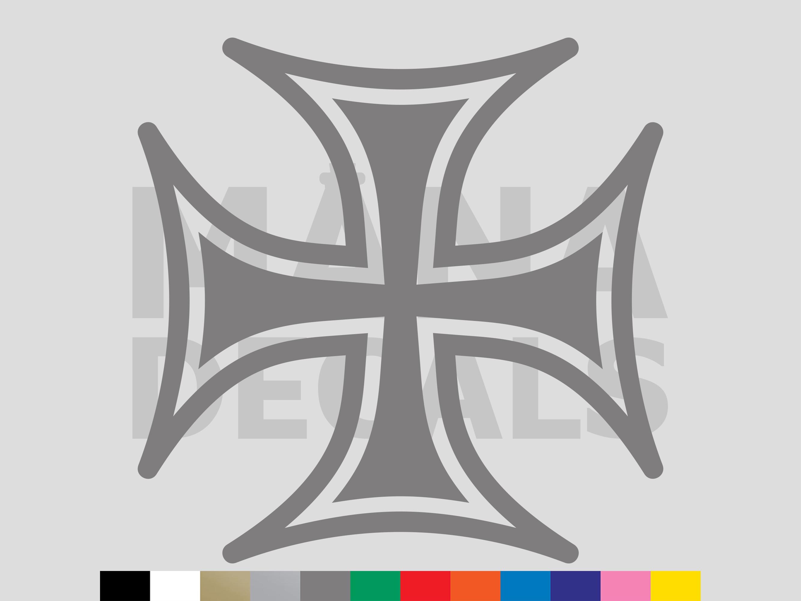 Iron Cross Vinyl Die Cut Decal Sticker - Motorcycle Biker Chopper ...