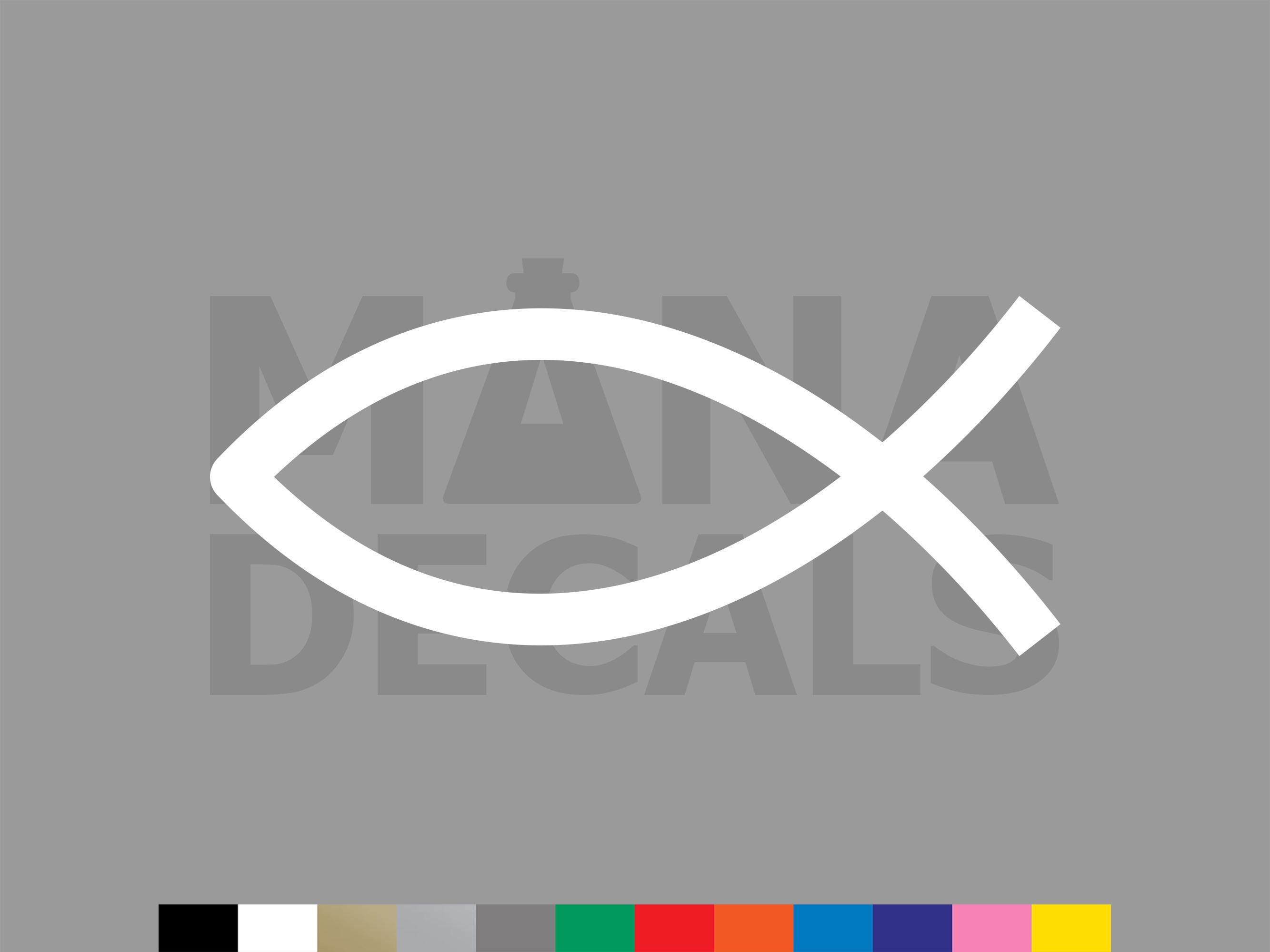 Ichthys Jesus Fish Vinyl Die Cut Decal Sticker - Christ Christian ...