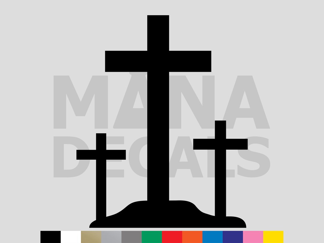 Calvary Cross Vinyl Die Cut Decal Sticker - Jesus Christ Christian ...