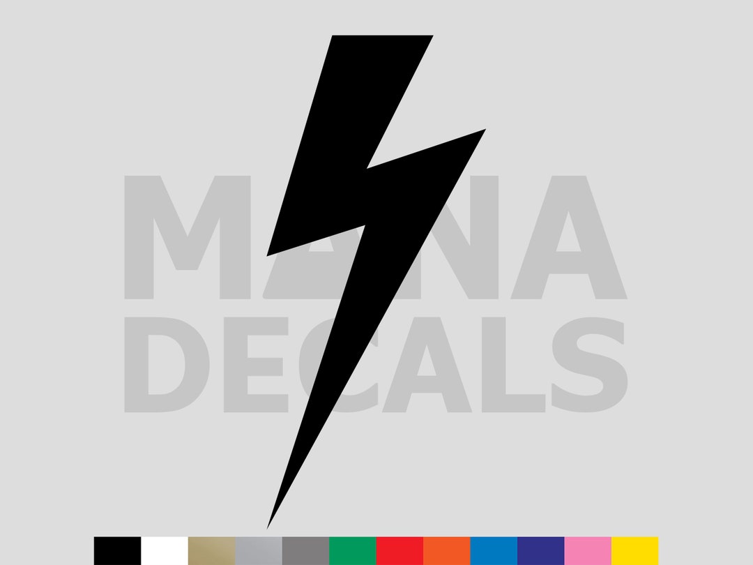 Lightning Bolt Vinyl Die Cut Decal Sticker Shock Electric Power Charge ...