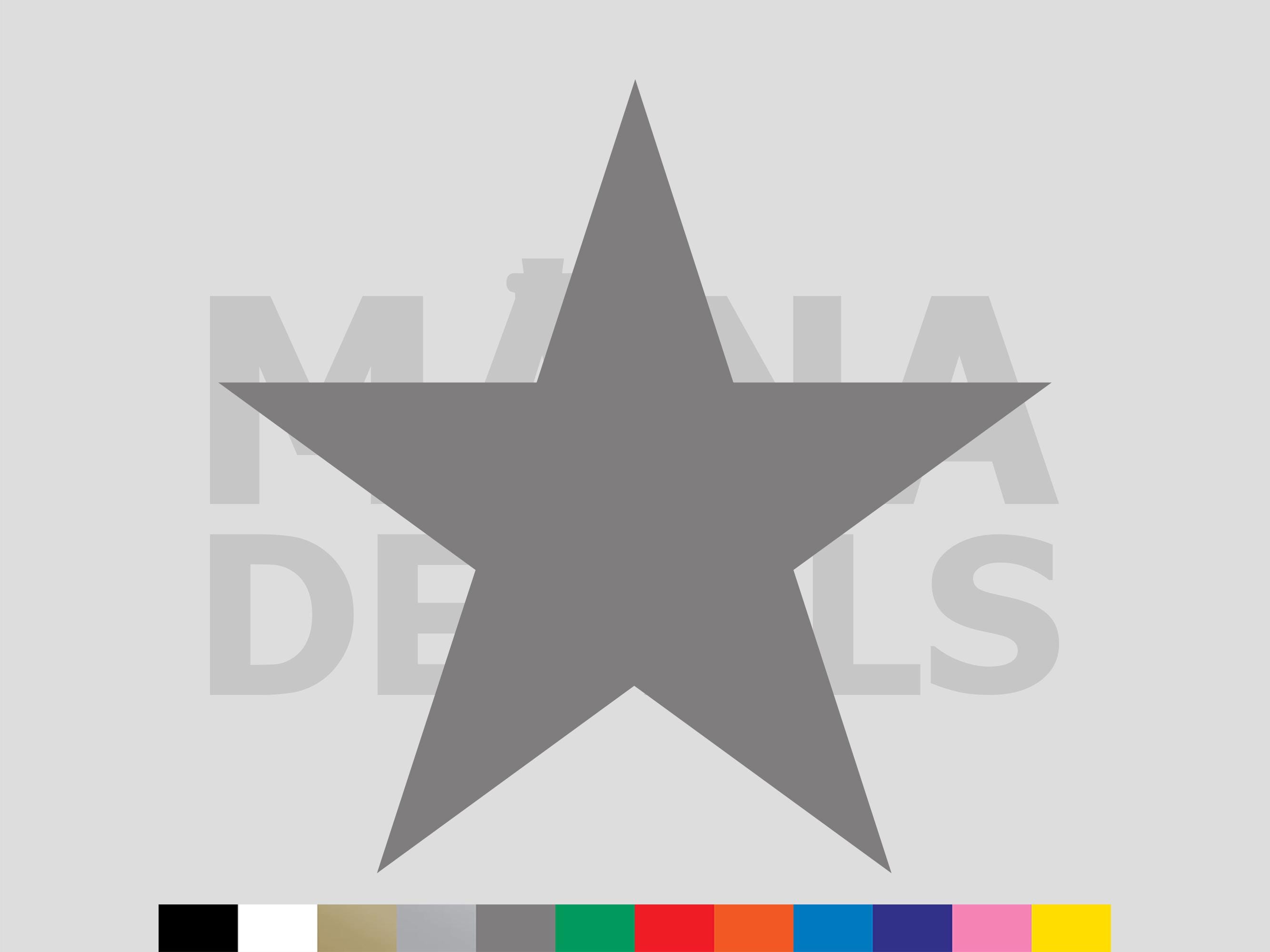 Star Vinyl Die Cut Decal Sticker - 5 Point Shape | Multiple Sizes ...