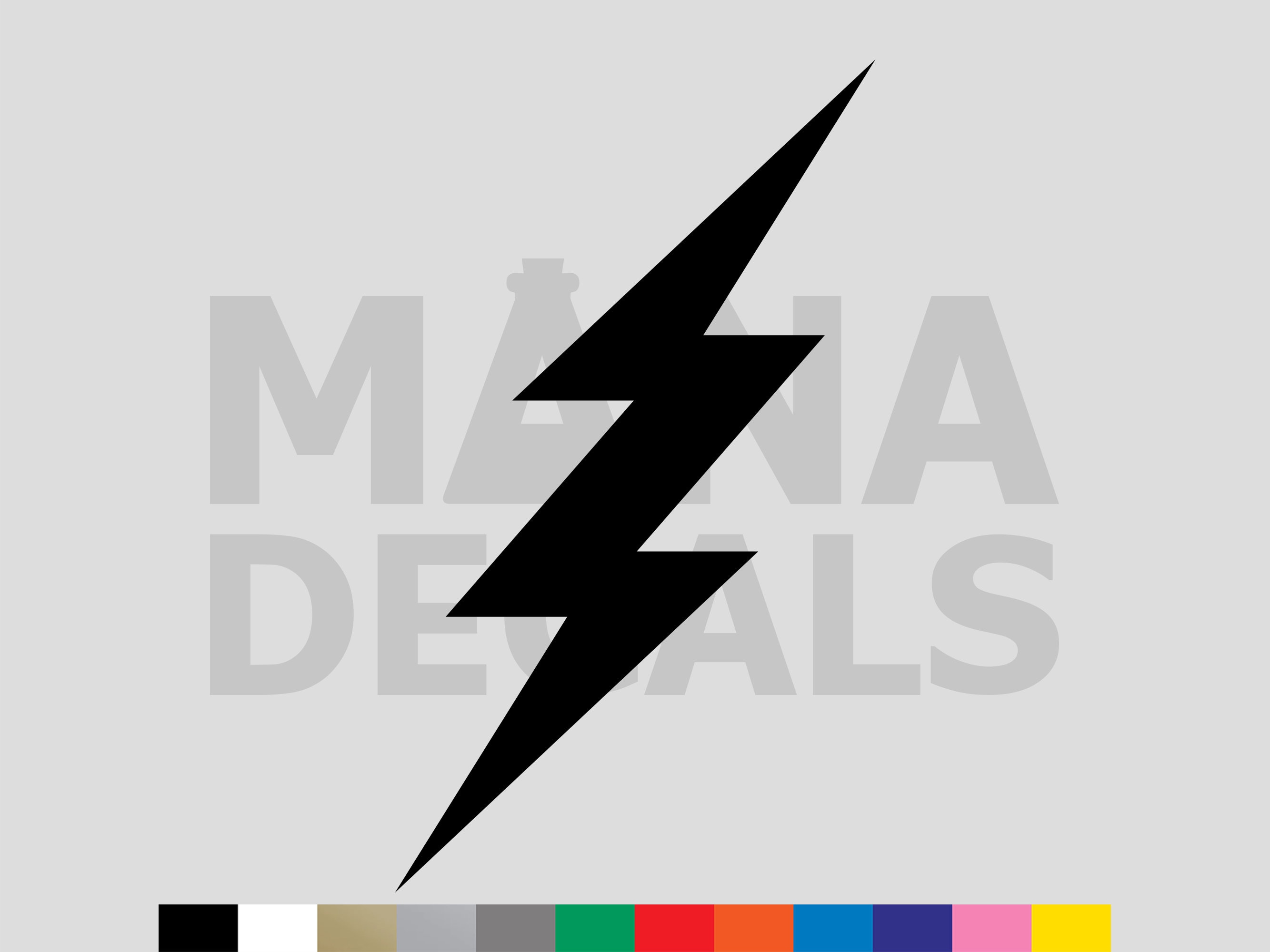 Lightning Bolt Vinyl Die Cut Decal Sticker - Shock Electric Power ...