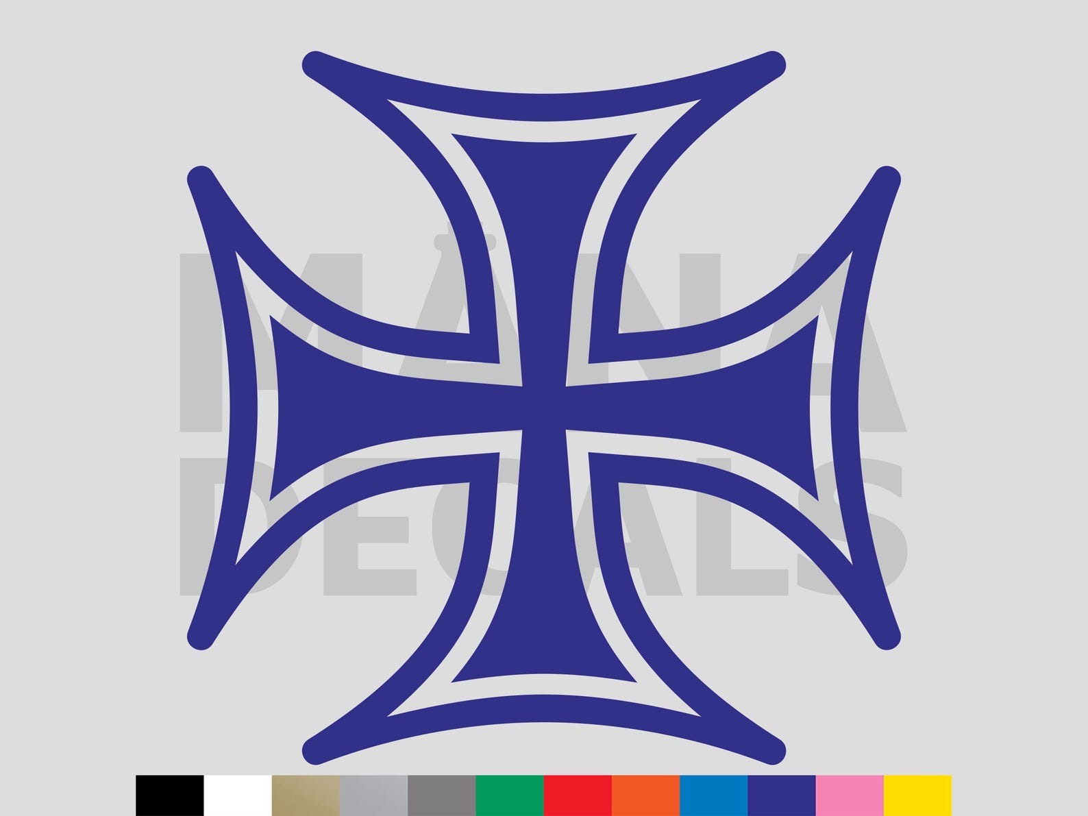 Iron Cross Vinyl Die Cut Decal Sticker - Motorcycle Biker Chopper ...