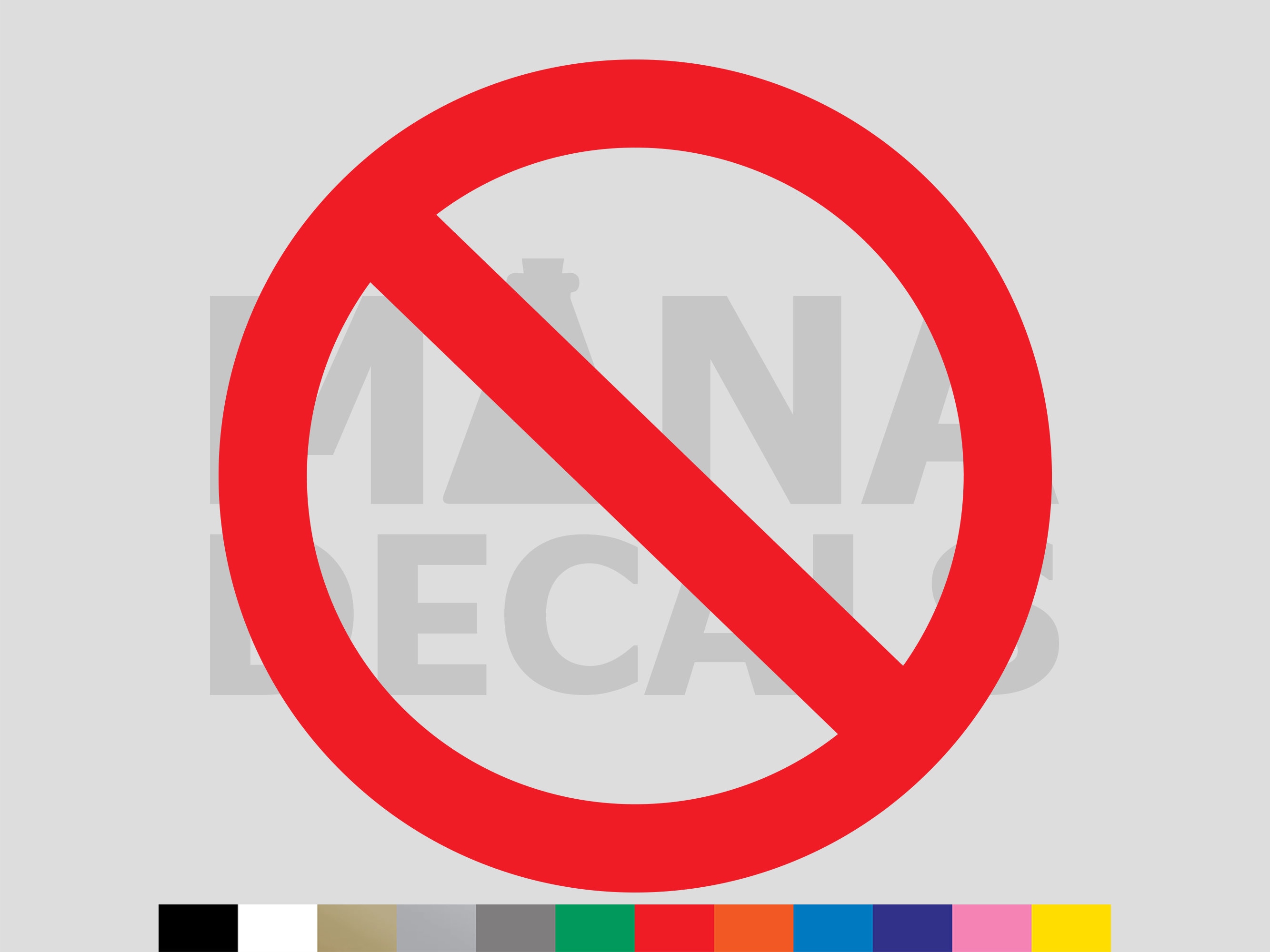 NO Symbol Vinyl Die Cut Decal Sticker - Sign | Multiple Sizes & Colors ...