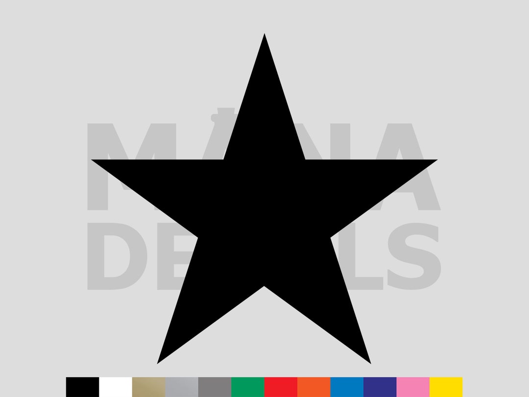 Star Vinyl Die Cut Decal Sticker - 5 Point Shape | Multiple Sizes ...