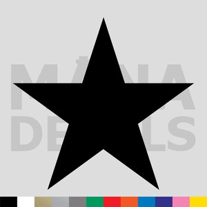 Star Vinyl Die Cut Decal Sticker - 5 Point Shape | Multiple Sizes ...