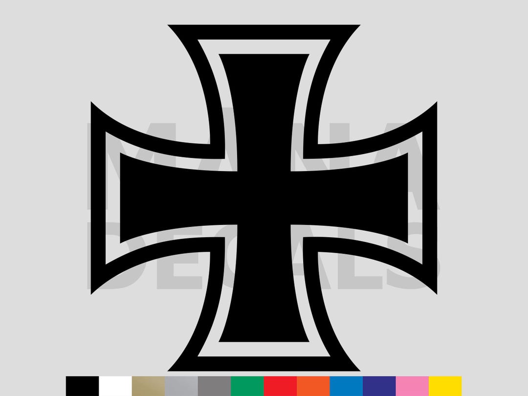 Iron Cross Vinyl Die Cut Decal Sticker - Motorcycle Biker Chopper ...