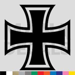 Iron Cross Vinyl Die Cut Decal Sticker - Motorcycle Biker Chopper ...