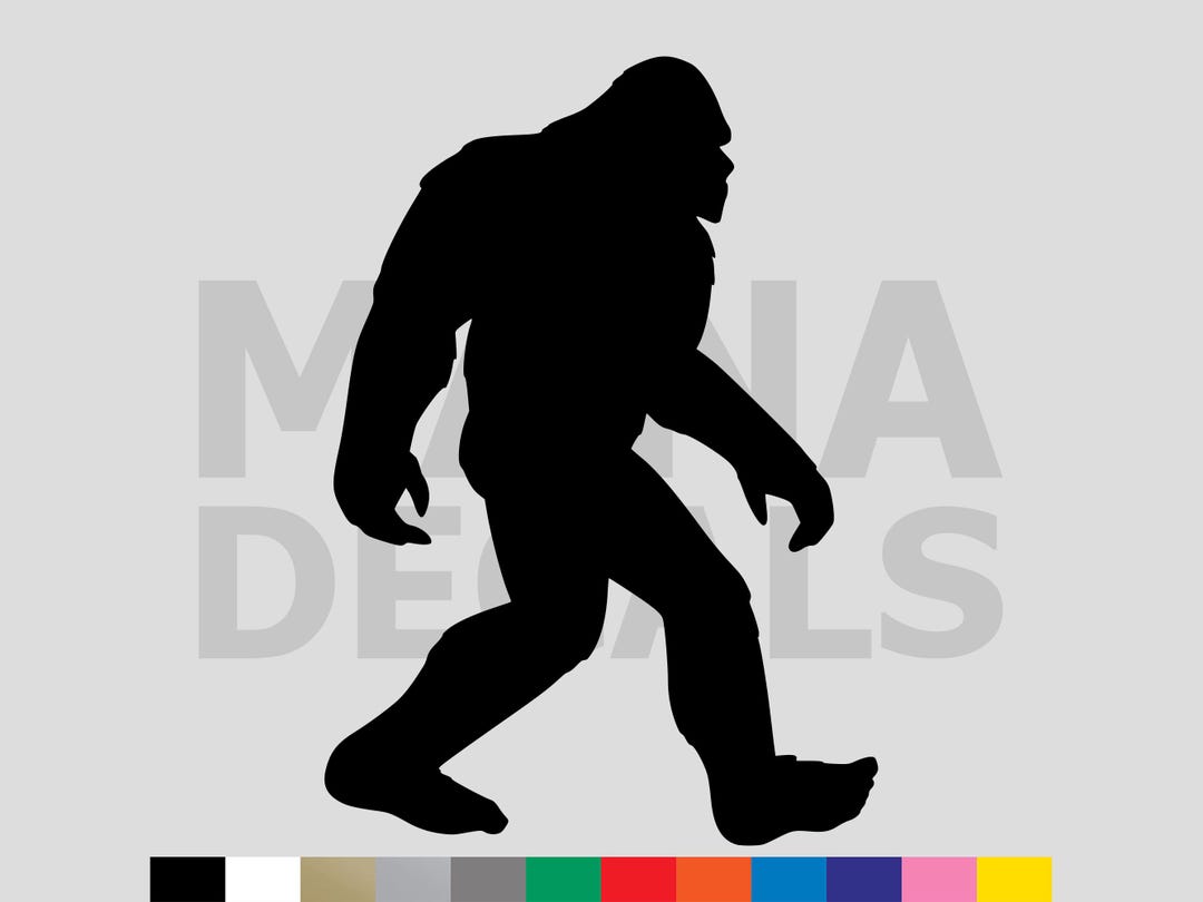 Sasquatch Vinyl Die Cut Decal Sticker - Bigfoot Yeti Cryptid Ape ...