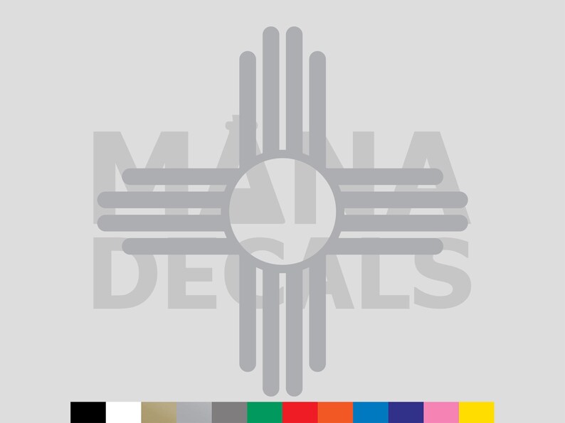 New Mexico Zia Symbol Vinyl Die Cut Decal Sticker - Flag Sun | Multiple ...