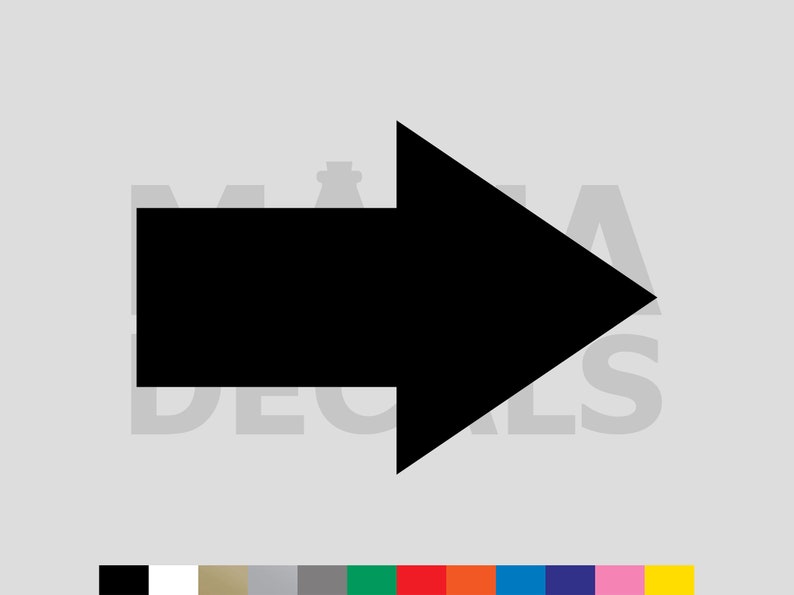 Arrow Vinyl Die Cut Decal Sticker - Direction Point Sign | Multiple ...