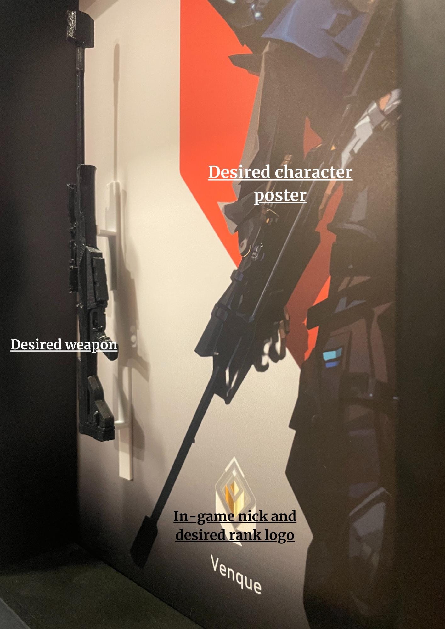 Custom 3D Valorant Weapon Plaque Wall Art – Personalized Gamer Gift ...
