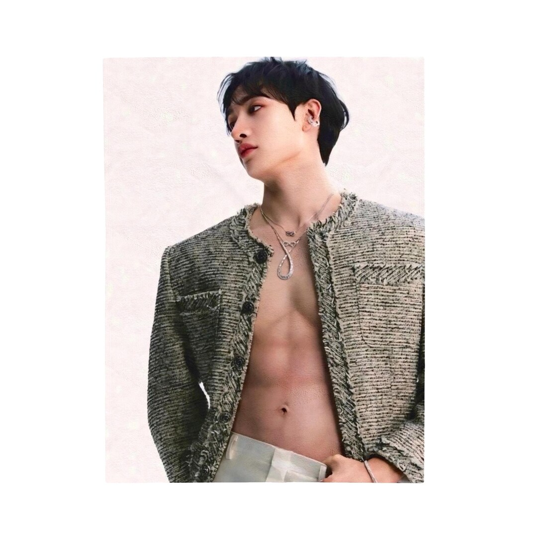 Custom-made Bang Chan Stray Kids Abs Photo Blanket, Bang Chan SKZ ...