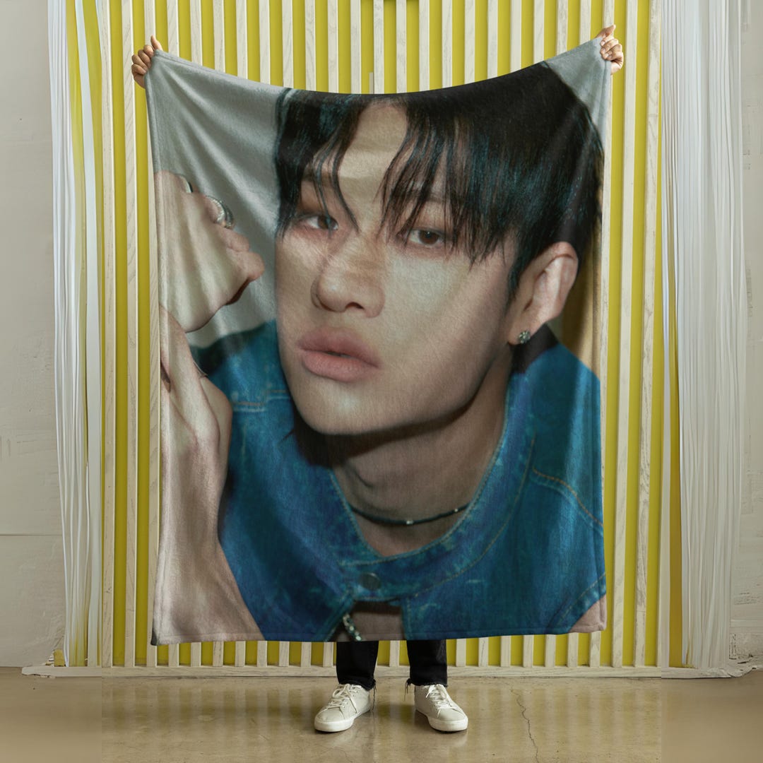 Bang Chan Stray Kids Custom Kpop Blanket, Personalized Velveteen Plush ...