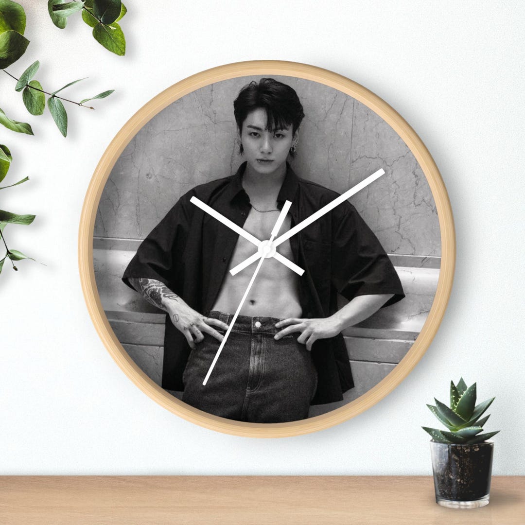 Custom K-pop Wall Clock, Korean Band Music Clock, Personalized Jungkook ...
