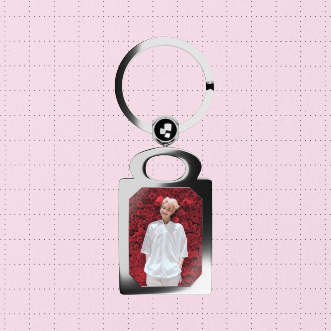 RM Keyring – Custom BTS Kpop Photo Keychain, Rectangular Personalized ...