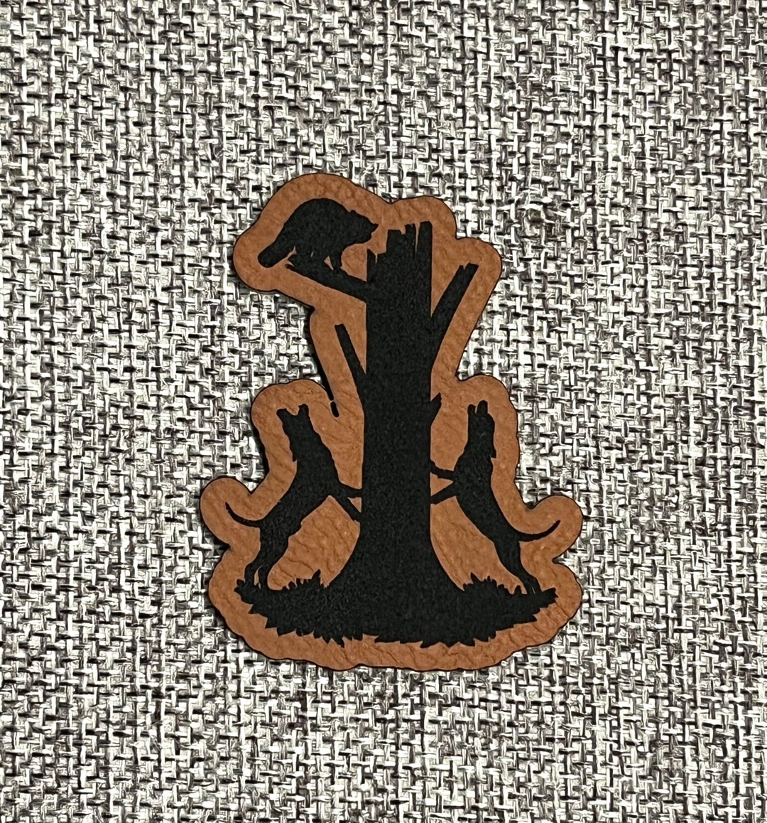Coon Hunting With Hounds Leatherette Patch for Hats With Adhesive Heat ...