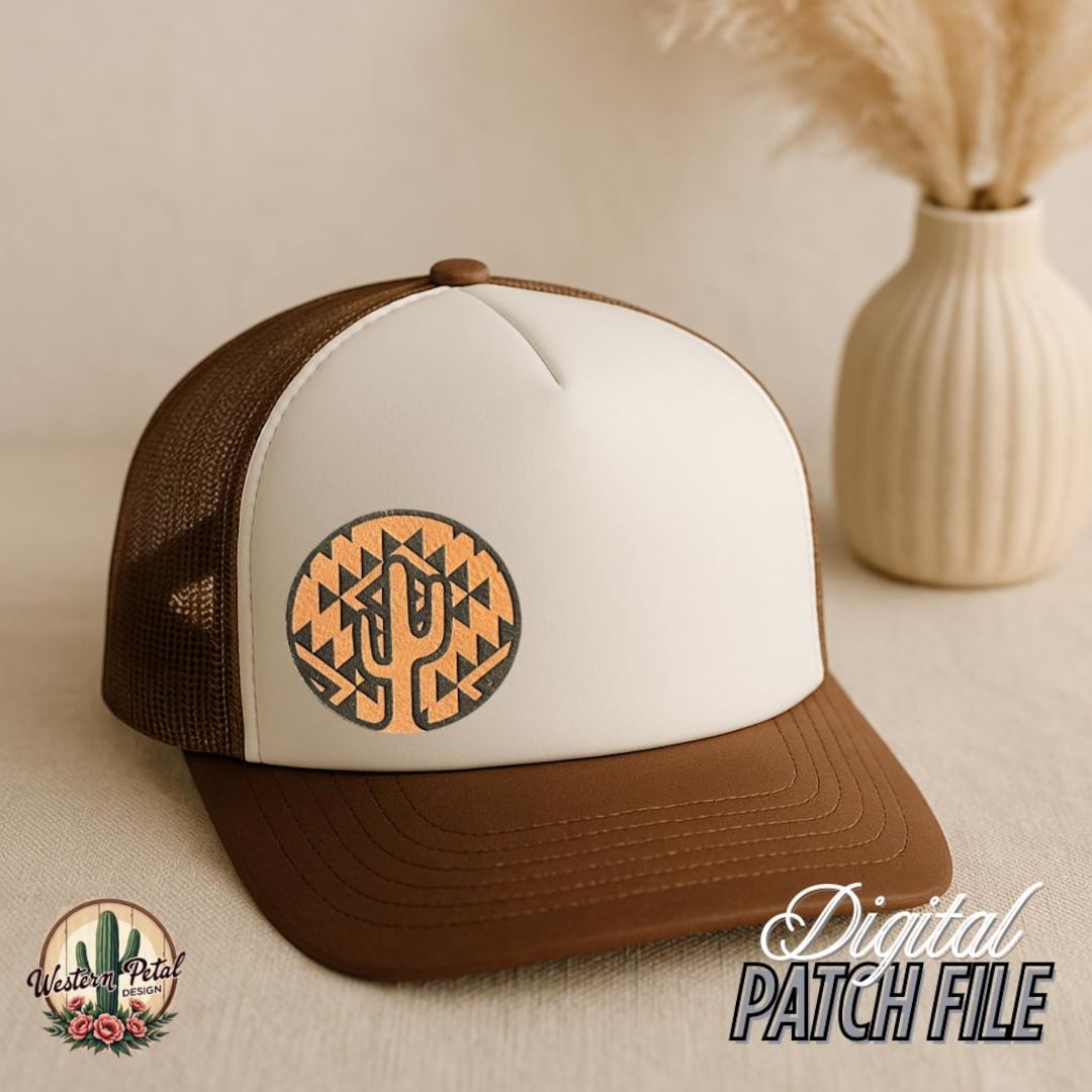 Aztec Circle Cactus Western Digital Download | Saguaro Desert SVG, PDF ...