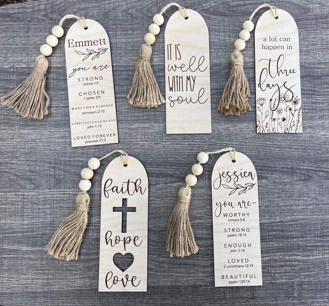 It is Well Wooden Religeous Arch Bible Bookmark With Tassle for Journal ...