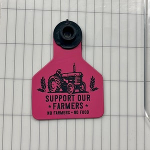 Cow Tag CUSTOM Keychain Small Cattle Tags Laser Engraved Permanent ...