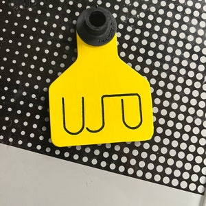 Cow Tag CUSTOM Keychain Small Cattle Tags Laser Engraved Permanent ...