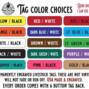 Cow Tag CUSTOM Keychain Small Cattle Tags Laser Engraved Permanent ...