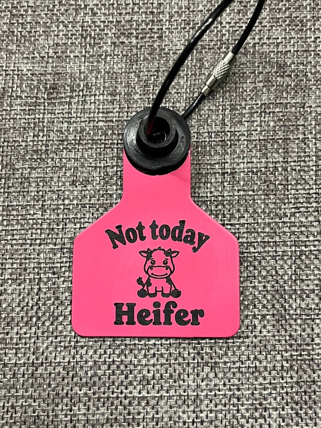 Not Today Heifer Cow Tag Keychain Small Cattle Tags Laser Engraved ...