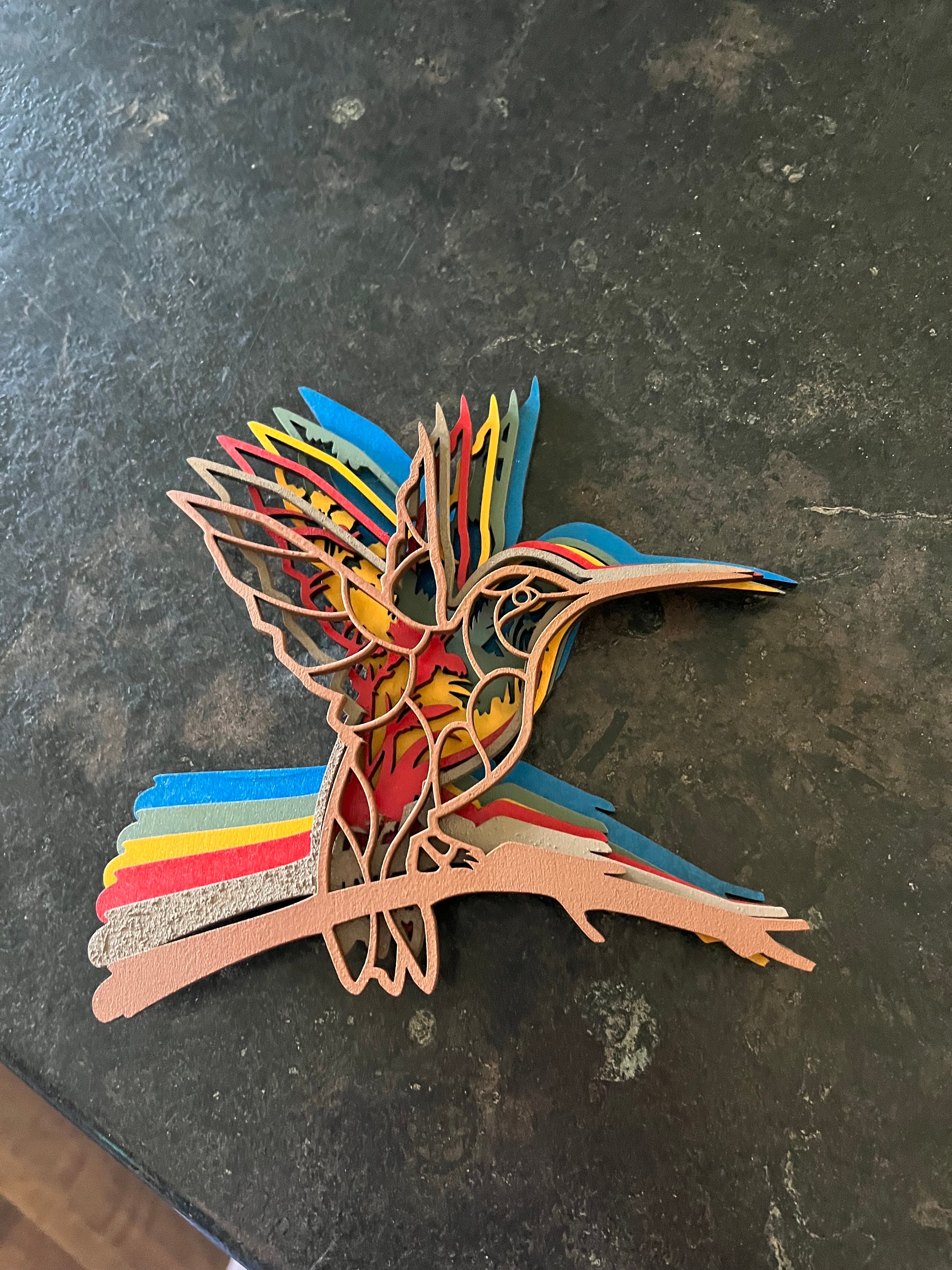Hummingbird Layered Cutout Sign Bird Lover Womens Gift - Etsy