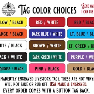 Custom Engraved Cattle Tags – Personalized Livestock Ear Tags for Cows ...