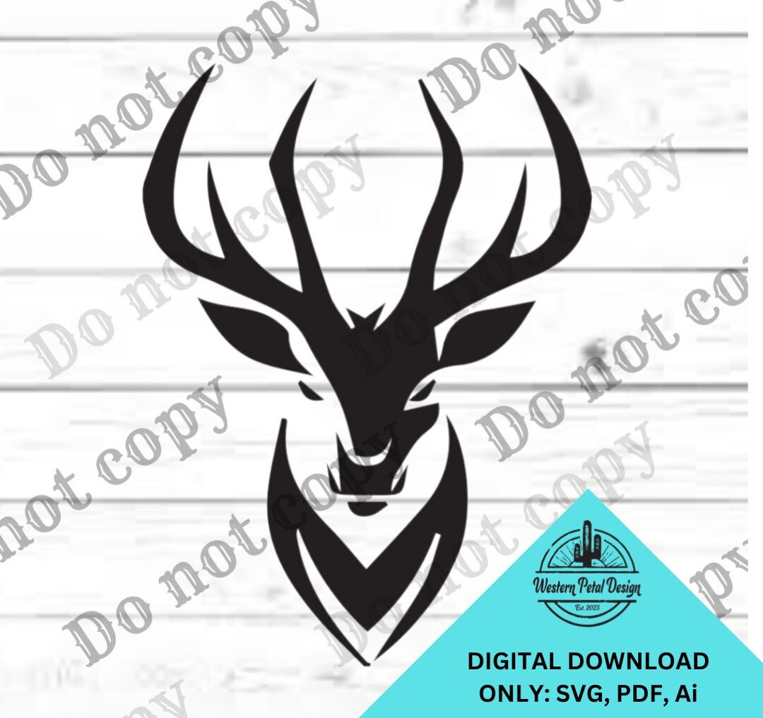 Buck Vector Svg Pdf Ai Laser Cut File Deer Clip Art Plasma - Etsy