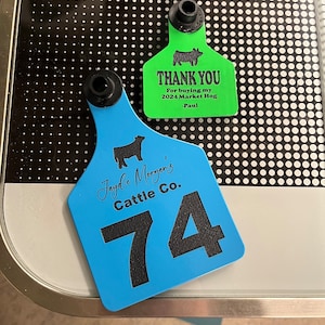 Custom Cattle Tags Laser Engraved Permanent Personalized for Goats ...