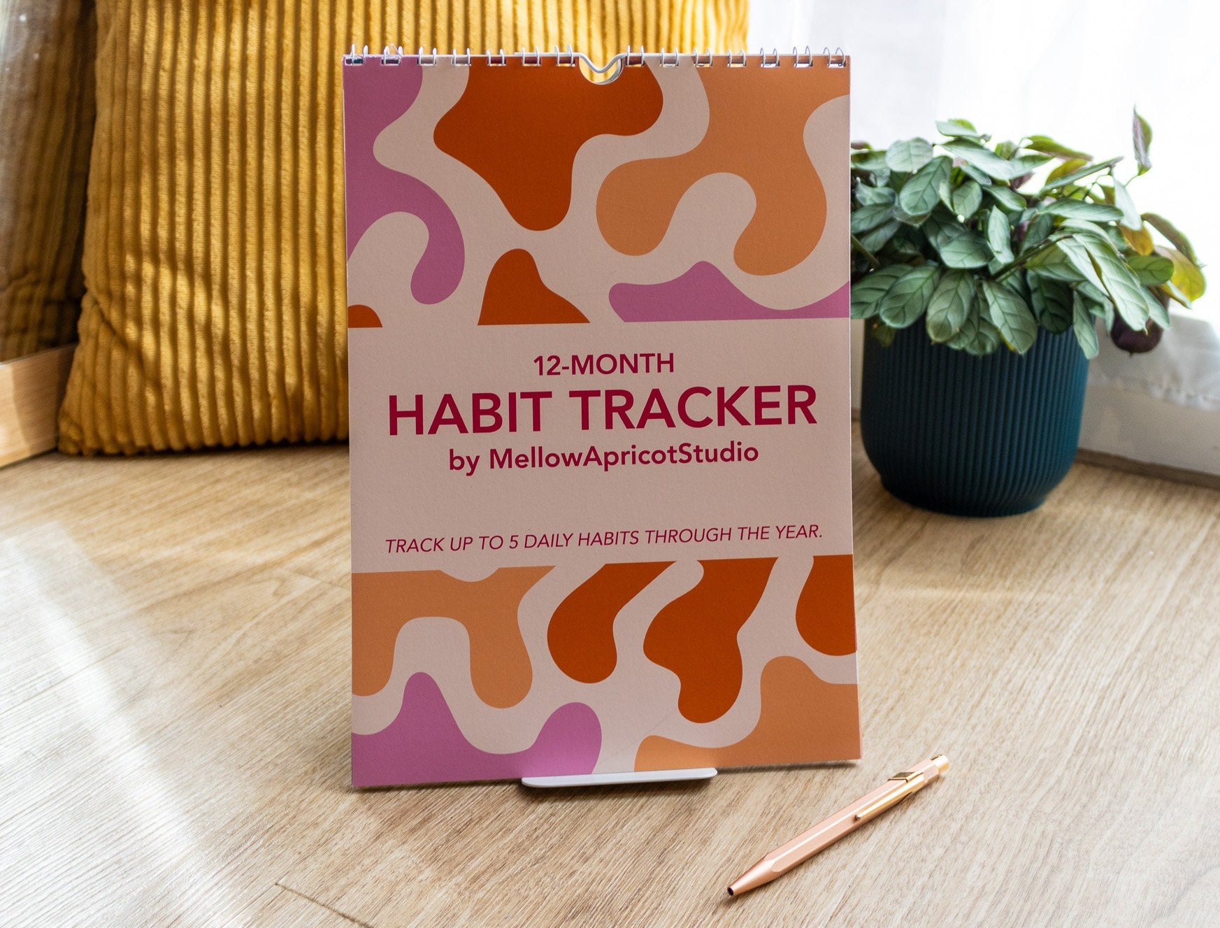 12-month Modern Habit Tracker With Journal Prompts A4 A5 & - Etsy