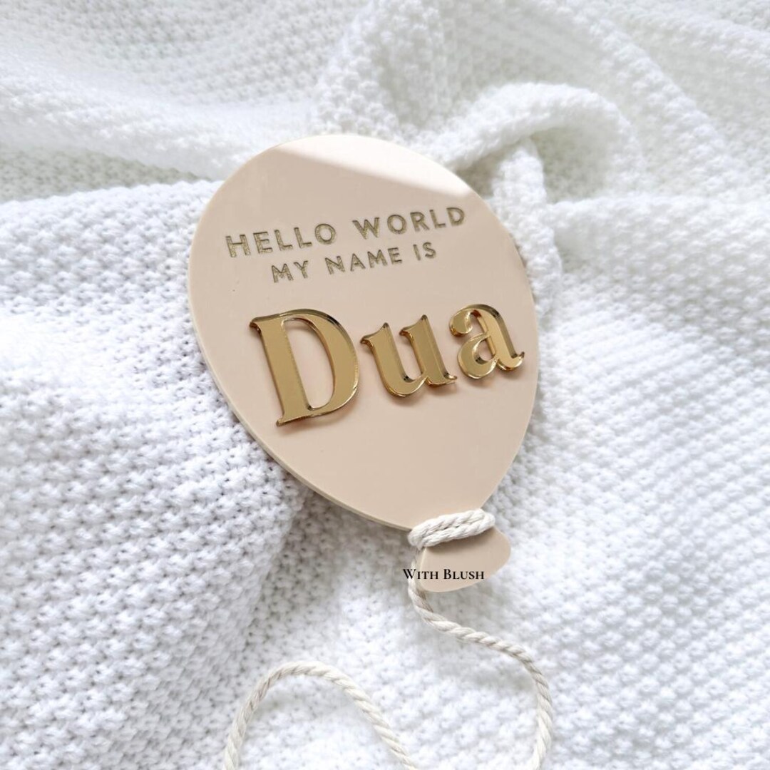 Luxury Birth Sign Balloon With Name Hello World My Name Is, Birth ...