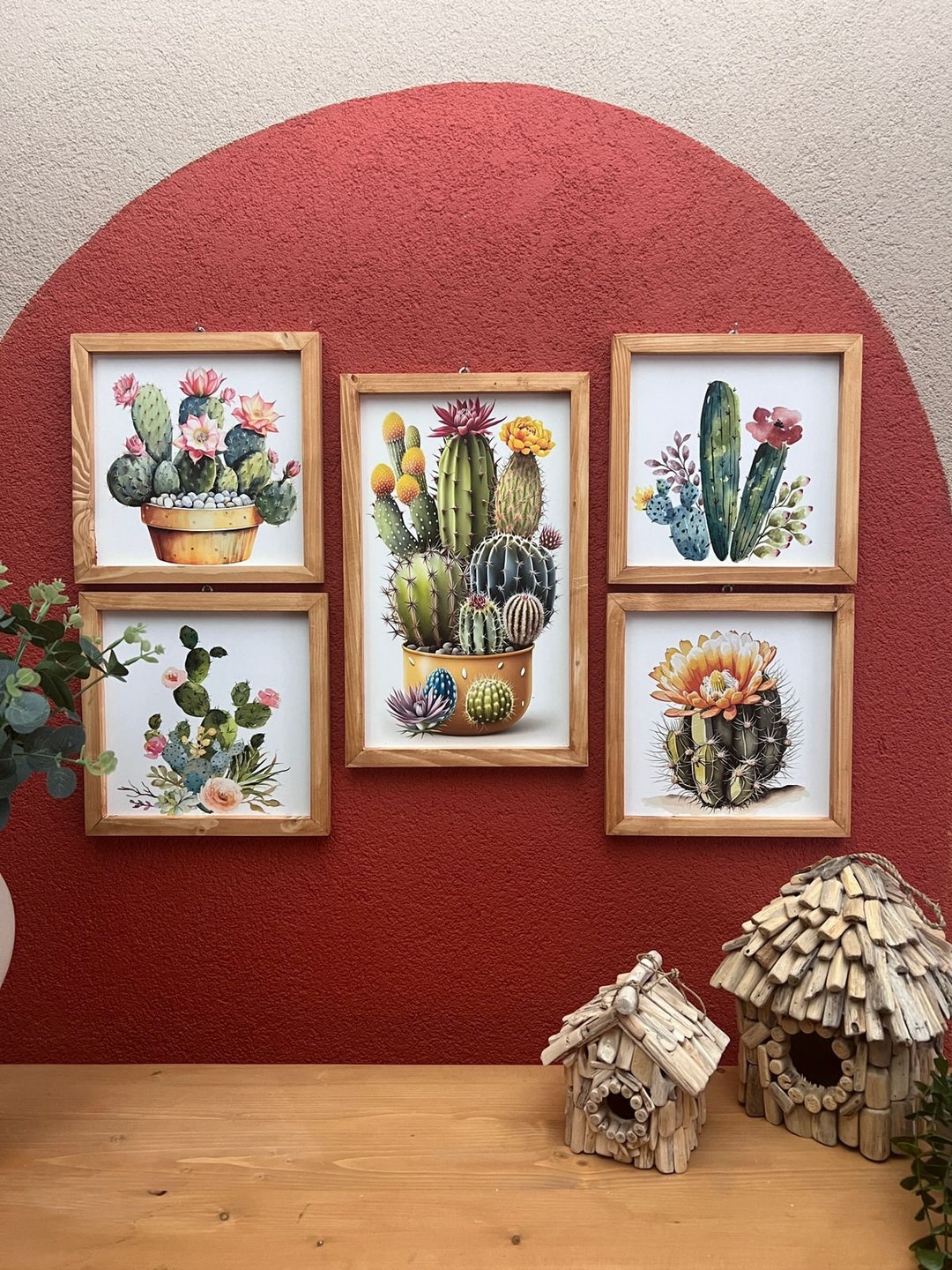 The Price is for Five Paintings Vintage Wall Art Handcrafted Vintage ...