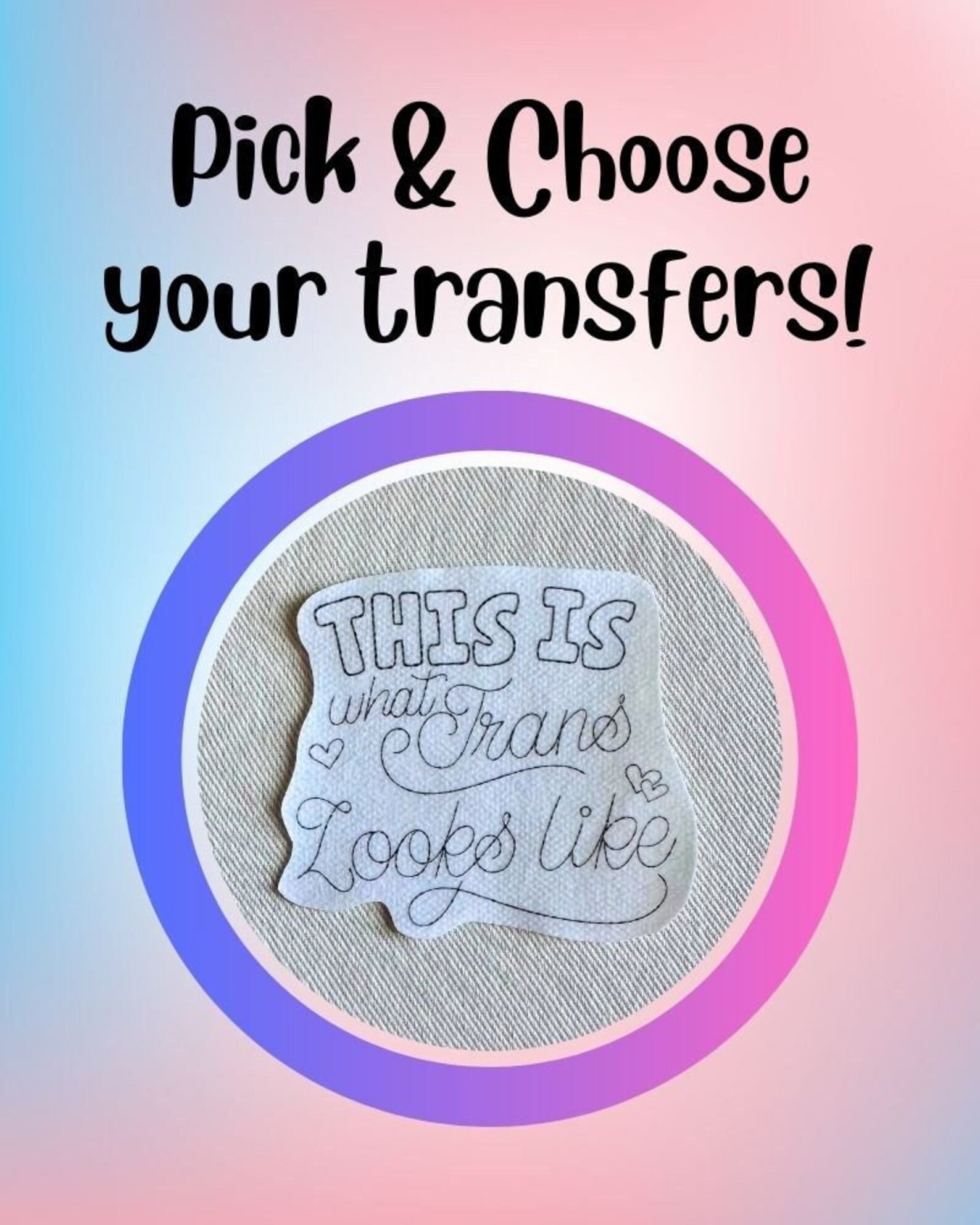 Stick and Stick Design for Hand Embroidery, Peel and Stick, Wash Away ...