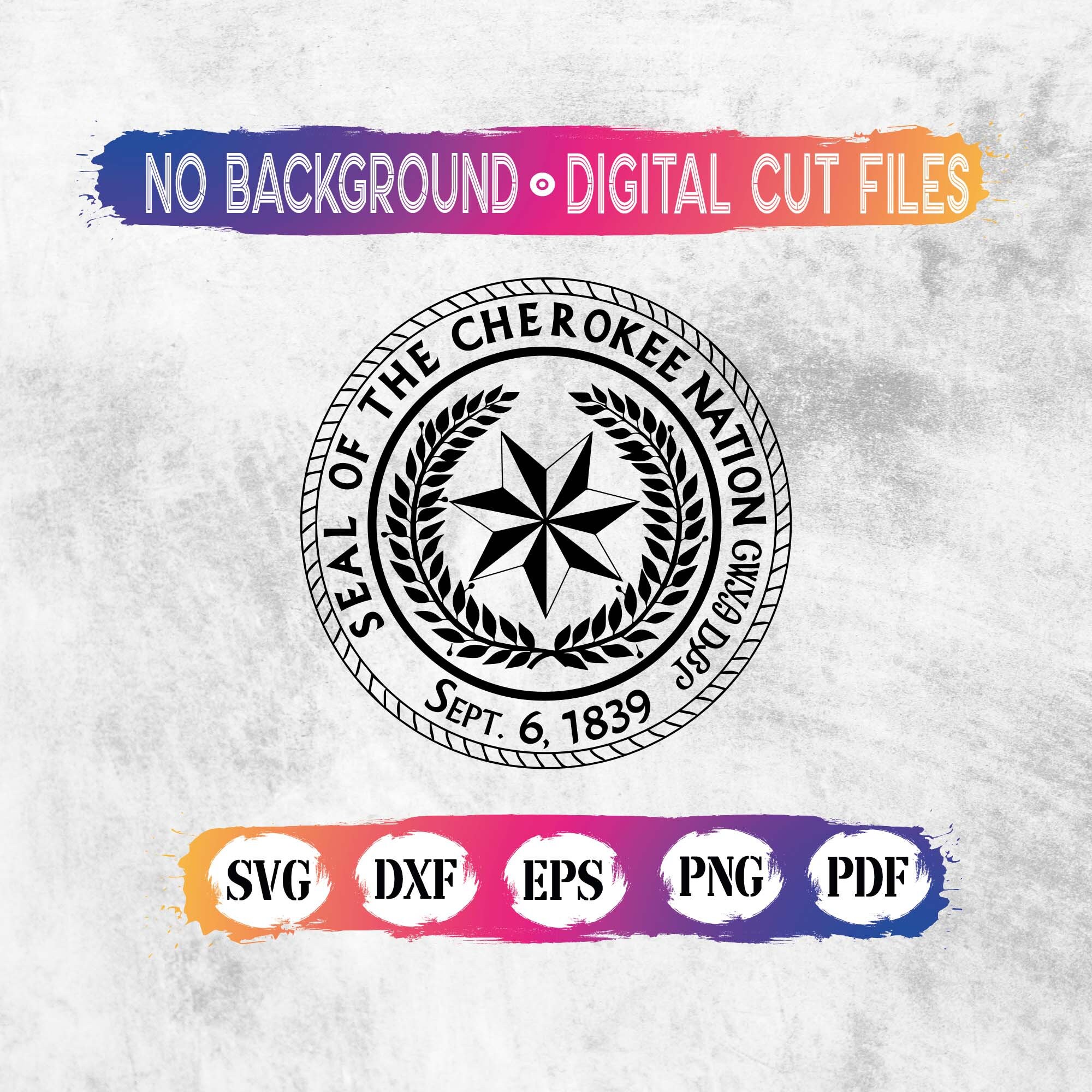 Cherokee Nation Seal Digital Download Files Svg Png Eps - Etsy