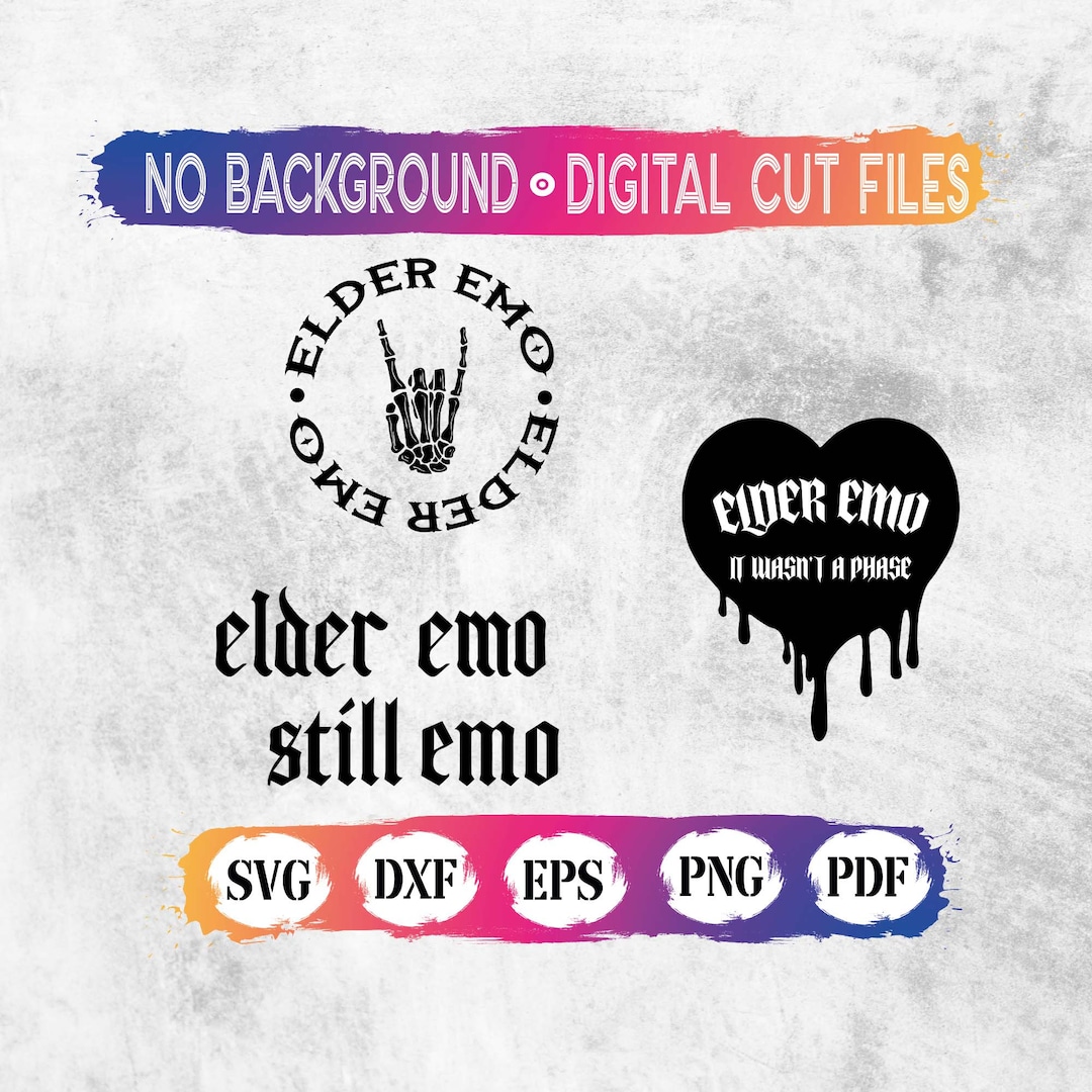 Elder Emo Svg Emo Night Svg Elder Svg Emo Svg Millenial - Etsy Israel