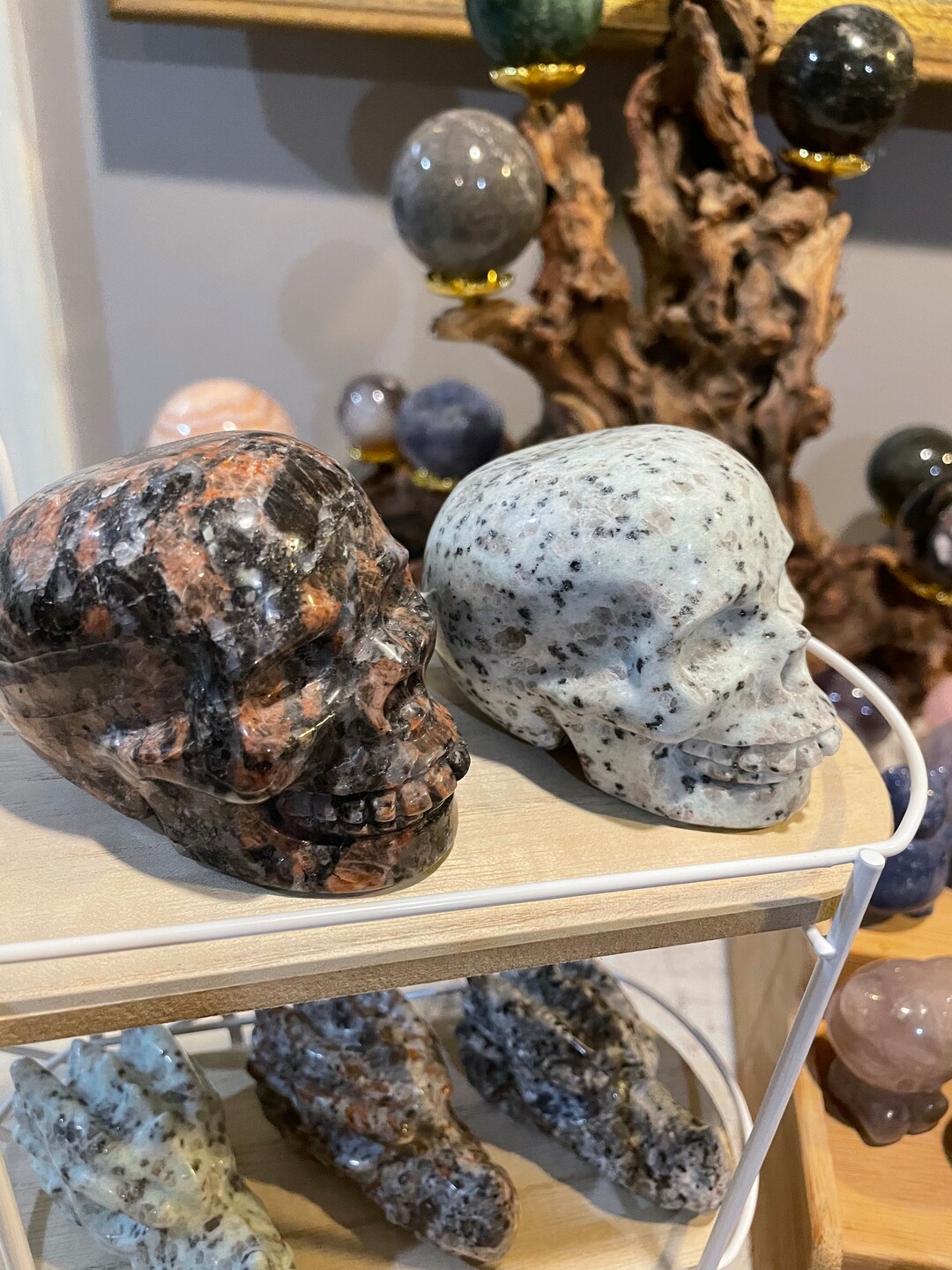 Skull Carving. Kiwi Jasper red Que Sera - Etsy