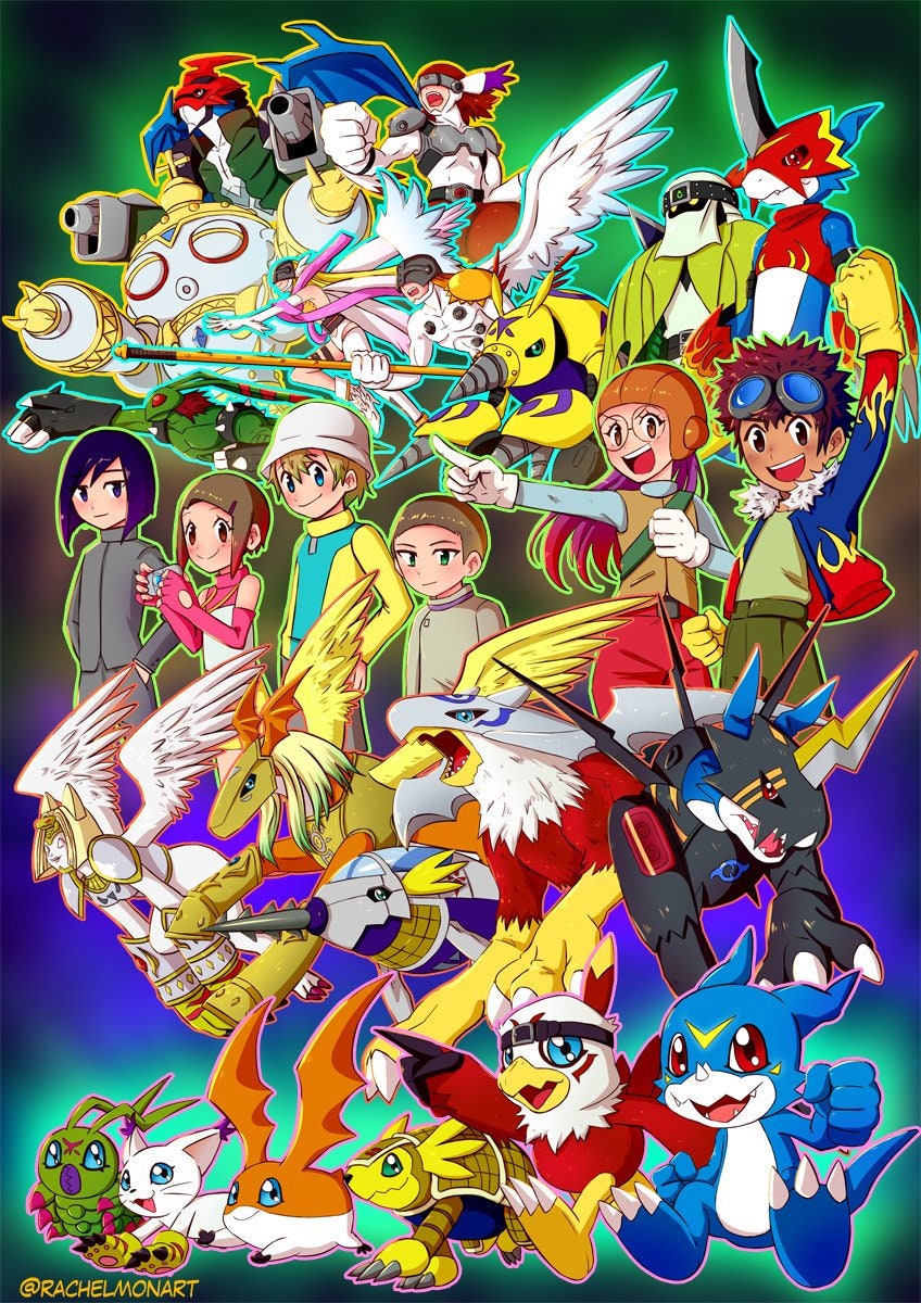 Prints A5 Digimon Adventure, Digimon 02, Digimon Tamers and Digimon Frontier - Etsy