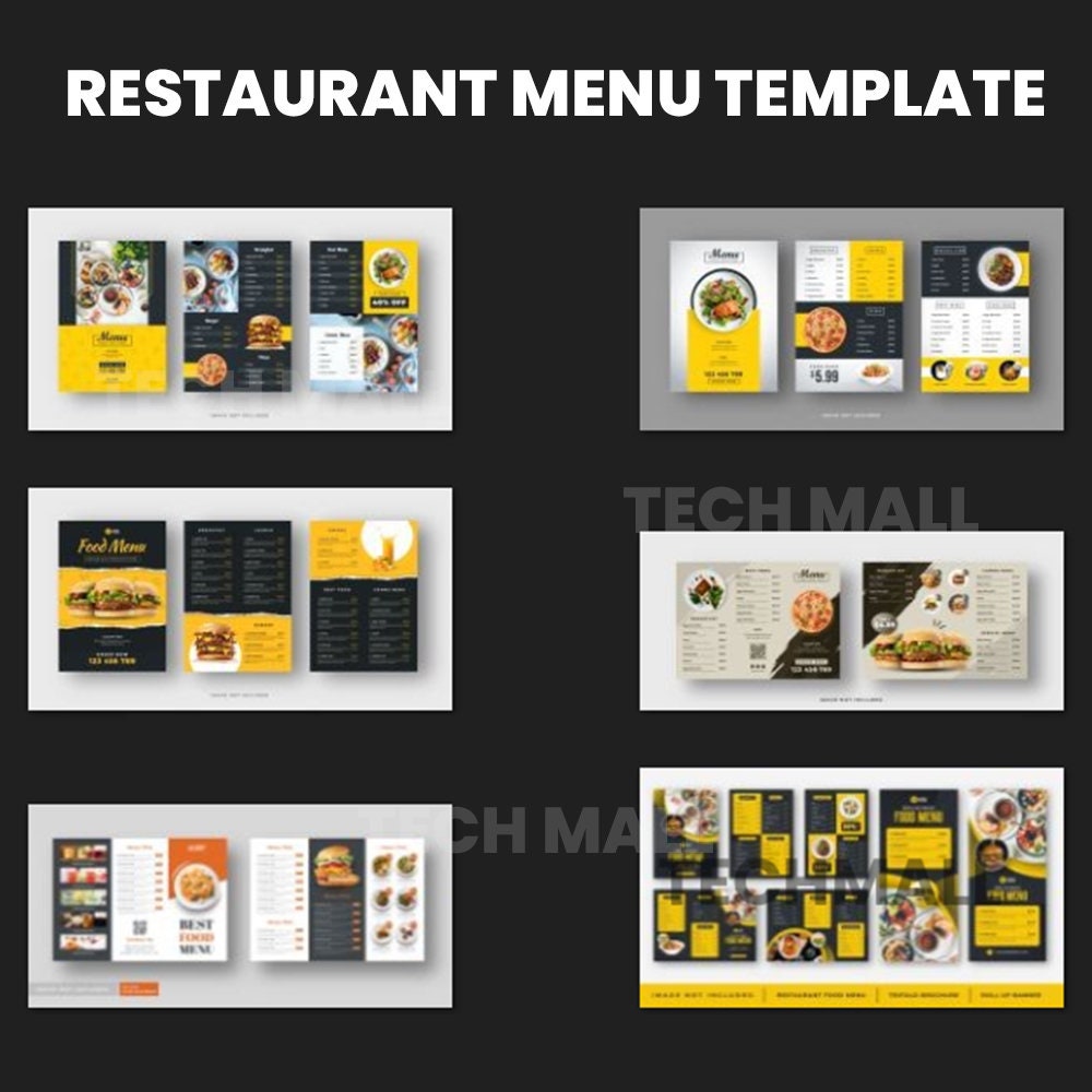 50 Restaurant Food Menu Templates: Editable EPS & AI Designs - Etsy