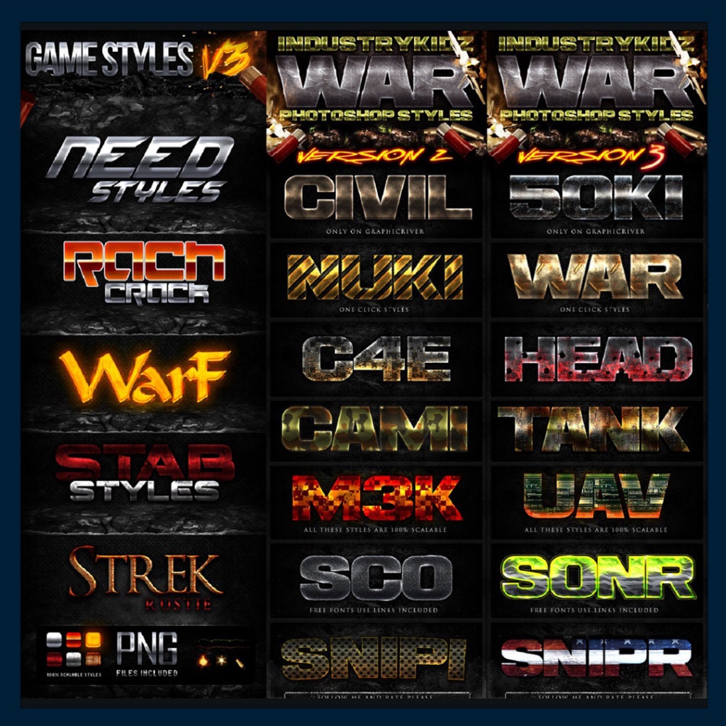 1000 Set Adobe Photoshop Text Effects Bundle Title Poster PSD Font ...