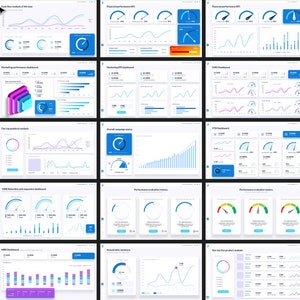 Animated KPI Dashboard Data Charts Powerpoint Template Excel Editable ...