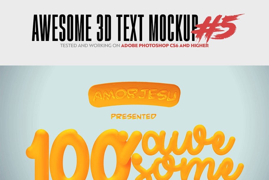 20 Impressive 3D Text Mockup Collection | Photoshop Editable | Fully ...