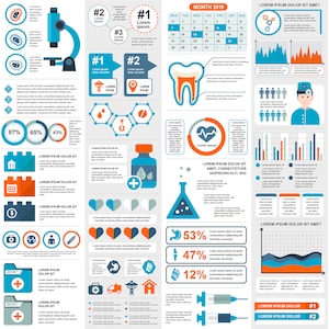 Medical Infographic Elements Data Visualization Vector Design Editable ...