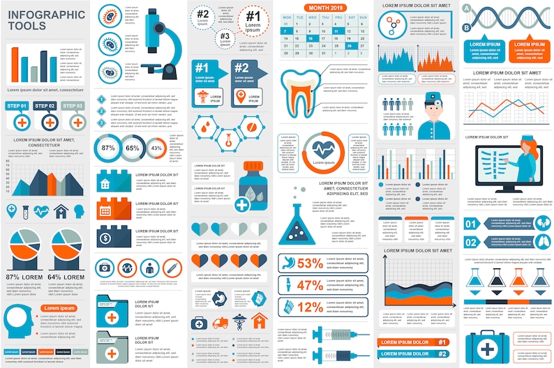 Medical Infographic Elements Data Visualization Vector Design Editable ...