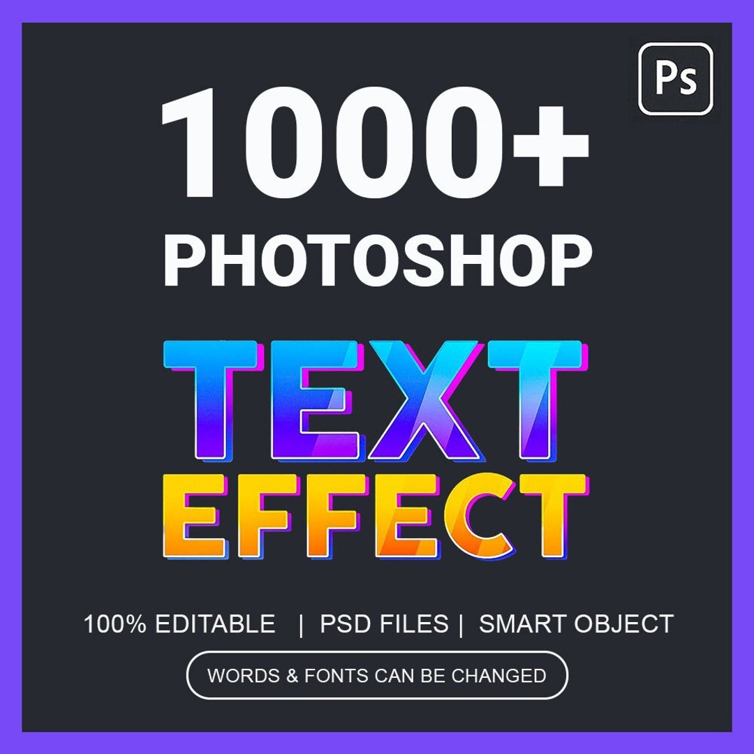1000+ Set Adobe Photoshop Text Effects Bundle Title Poster PSD Font ...