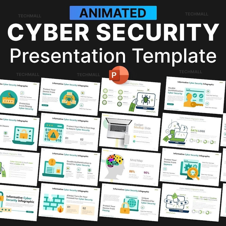 Cybersecurity Presentation Powerpoint Template | Easy Edit - Etsy