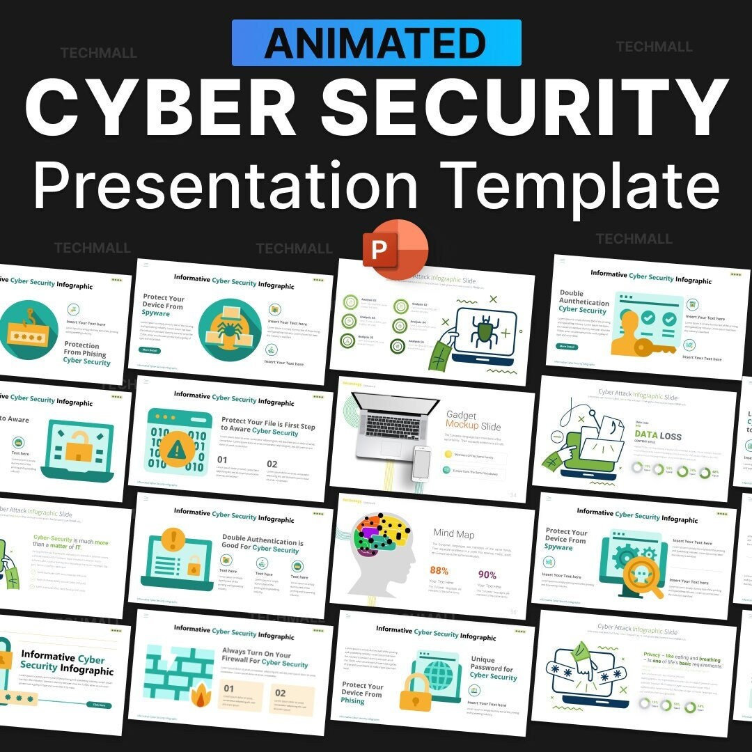 Cybersecurity Presentation Powerpoint Template | Easy Edit - Etsy