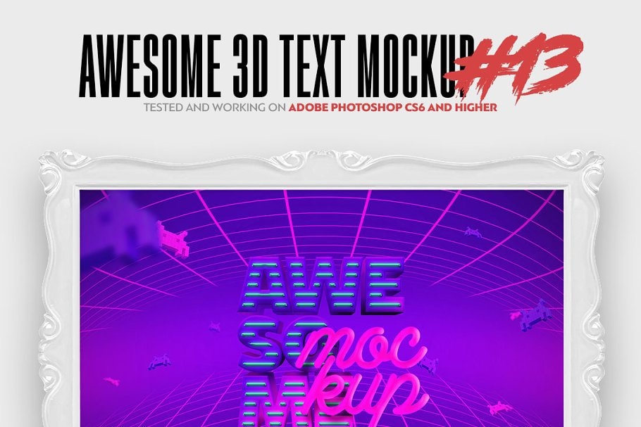 20 Impressive 3D Text Mockup Collection | Photoshop Editable | Fully ...