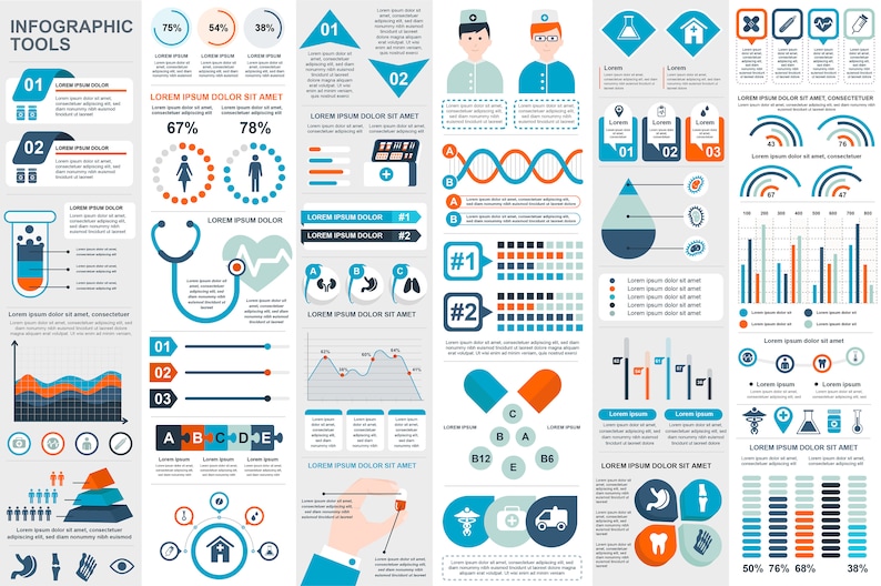 Medical Infographic Elements Data Visualization Vector Design Editable ...